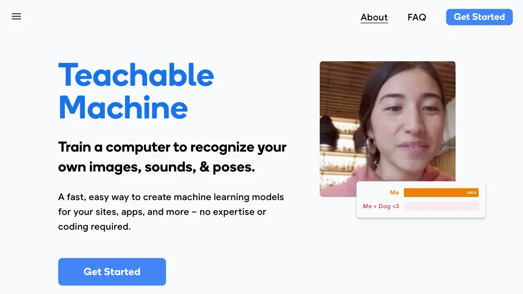 Teachable Machine: Easy Image, Sound & Pose Recognition Tool